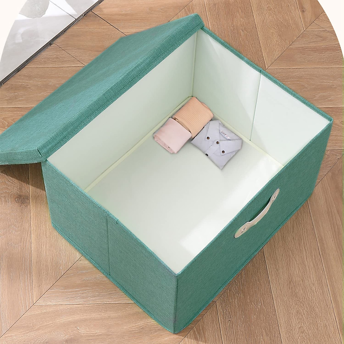 GUO FENG DIAO ® A++with Lids Fabric Foldable Storage Bins Organizer Containers Baskets with Lid for Home Bedroom Closet Office