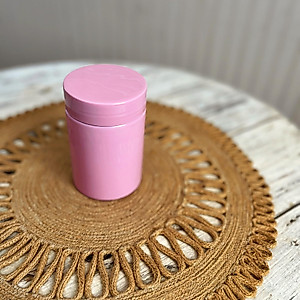 Stash Jar Smell Proof Container (500mL) for Herbs, Spices, Coffee, Teas & More, Double Sealed Air Tight Jar, Thick UV Protection Glass, Smell Proof Herb Storage, x2 Resealable Smell Proof Bags (Pink)