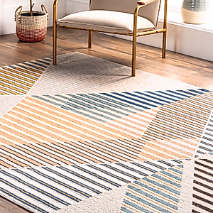 nuLOOM Skyler Contemporary Geometric Diamond Area Rug, 4x6, Beige
