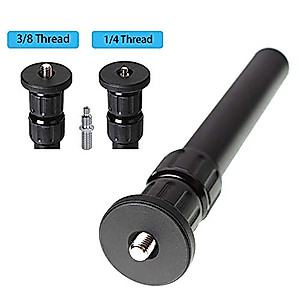 Tripod Center Column Extension Camera Mount Extender Telescopic Rod 3 Section Pole for Monopod DSLR Photo Studio Outdoor Macro Shooting