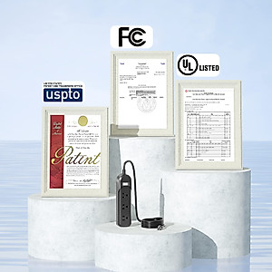 Outdoor Power Strip Weatherproof, 6 FT Outdoor Extension Cord 3 Outlets 1875W Overload Protection, Shock Prevention Surge Protector Power Strip for Kitchen Patio Christmas Lights, Black