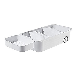 Gazechimp under Sink Organizer, Cabinet Basket Organizer under Bathroom Storage Rack, Multipurpose Storage Shelf for Bathroom Kitchen, White