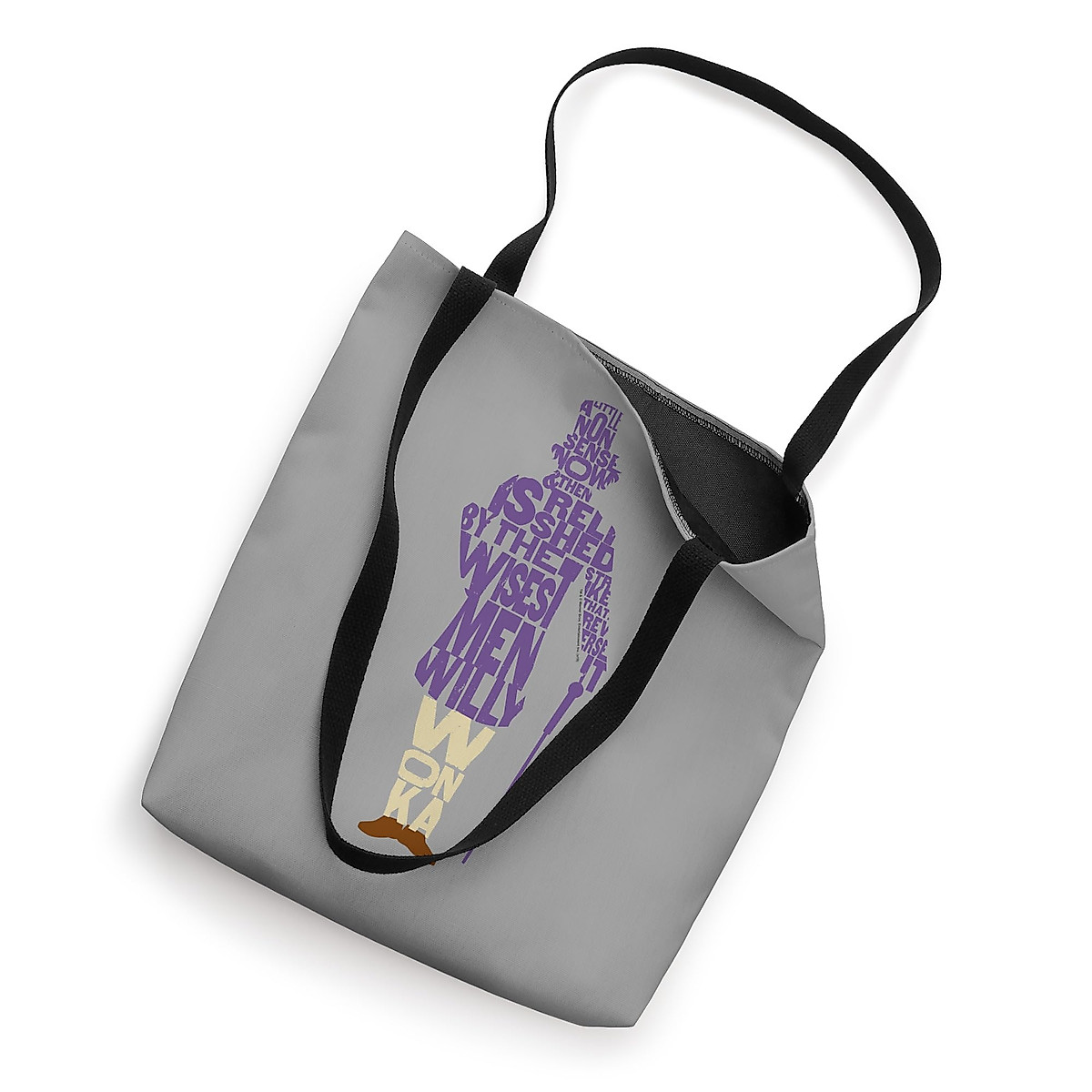 Willy Wonka and the Chocolate Factory Text Silhouette Tote Bag