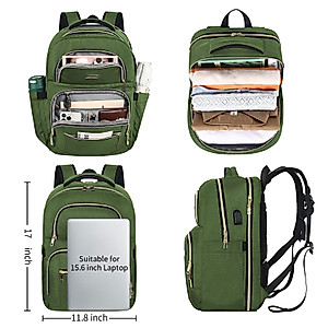 Travel Laptop Backpack, Business Anti Theft TSA Friendly Laptops Backpack with USB Charging Port,Durable Water Resistant College School Computer Bag Gifts for Men & Women Fits 15.6 Inch Notebook,Black