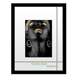 Betionol Diamond Painting Frames 16x20, Large Picture Frame Displays 16x20in Pictures Without Mat, or 12x16in/30x40cm Kid's Art Pictures or Photos with Mat, All Accessories Included
