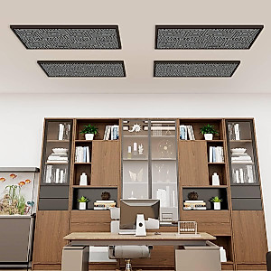 AFWADFWA Decorative Fluorescent Light Covers for Ceiling Lights Seamless Geometric Texture Stars Pattern Art Light Covers for Ceiling Lights Classroom Office Home Decor 4 x 2 ft