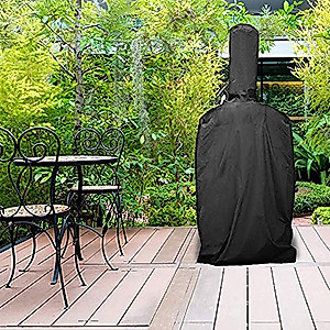 Waterproof Pizza Oven Cover - Heavy Duty 600D Protective Grill Cover Charcoal Fired Bread Oven Smoker BBQ, 26"L x 18"W x 65"H