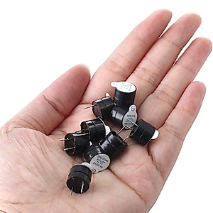Mecion 18Pcs 5V 85dB Active Buzzer Electronic Alarm Continuous Beep Mini Active Piezo Buzzers
