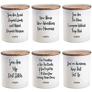 Memorial Candle - LaLeena - Sympathy Candle - Loss of Father Present - Loss of a Mother Sympathy Present - Missing a Friend - Celebration of Life (Loved Beyond Words, Vanilla)