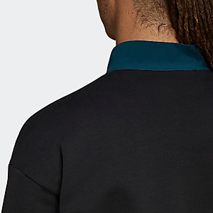 ADIDAS MEN’S TERREX HIKE HALF-ZIP POCKET MIDLAYER SWEATSHIRT, Black/Utility Green, 2XL