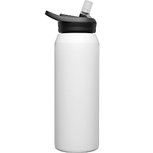 CamelBak eddy+ Water Bottle with Straw 32oz - Insulated Stainless Steel, White