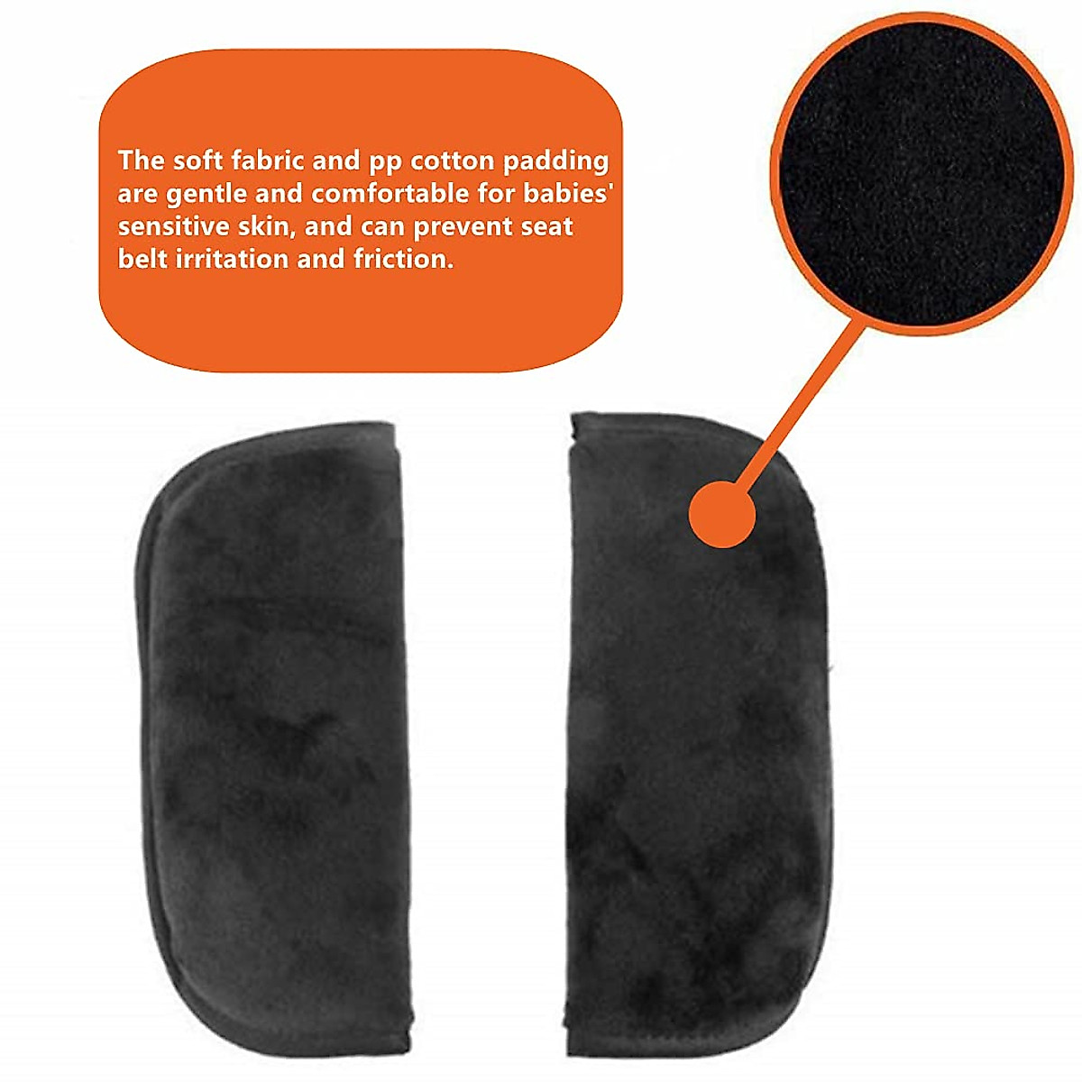 Baby Shoulder Crotch Pad Set, Straps Shoulder Pads Suit for Toddlers, Infant, Car Seat Hip Support, Universal Soft Seat Belt Covers Cushion for Car Seats, Pushchair, Stroller, High Chair (3pc Pads)