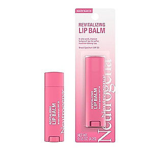 Neutrogena Revitalizing and Moisturizing Tinted Lip Balm with Sun Protective Broad Spectrum SPF 20 Sunscreen, Lip Soothing Balm with a Sheer Tint in Color Healthy Blush 20, .15 oz