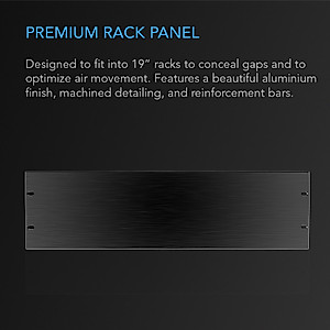 AC Infinity Rack Panel Accessory Blank 3U Space for 19" Rackmount, Premium Aluminum Build and Anodized Finish