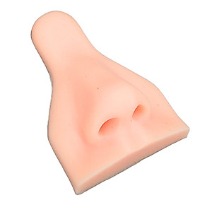 Silicone Ear,Reusable Silicone Nose Model,Piercing Practice Supplies,Displays Tool for Jewelry (Light Skin Color)