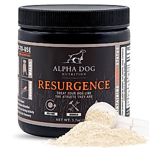 Resurgence Dog Electrolytes by Alpha Dog Nutrition | Promote Dog Hydration, Increase Stamina, and Boost Recovery | Electrolyte Water Additive or Food Topper to Prevent Dehydration with Beef Flavoring
