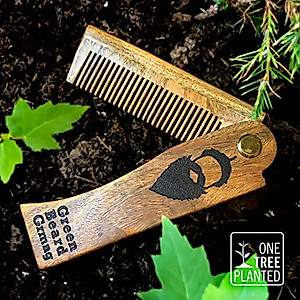 Tree-mendous Sandalwood Folding Comb - Durable Pocket Combs that Plant Trees by Green Beard Grmng