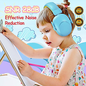 Onhear Kids Noise Cancelling Headphones, SNR 28 dB Kids Ear Protection Earmuffs for Autism, Toddler, Children, Noise Cancelling Sound Proof Earmuffs/Headphones for Concerts, Air Shows, Fireworks