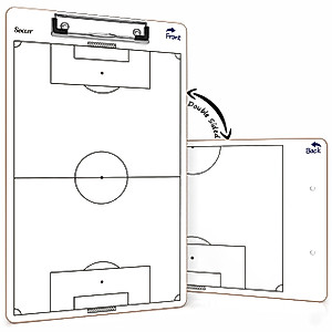 Scribbledo Soccer Dry Erase Coaching Board 15"x9" Soccer Whiteboard for Coaches Soccer Coaching Equipment Accessories Tactics Field Board Clipboard The Perfect Coach Gifts
