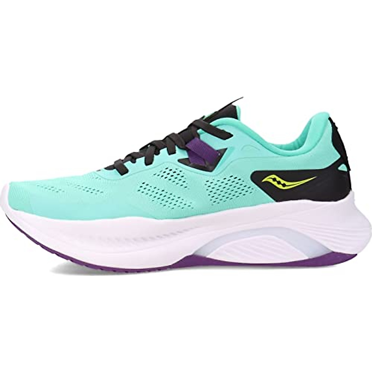 Saucony Women's Guide 15 Running Shoe, Cool Mint/Acid, 8