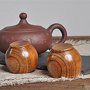 Tea Cup Portable Creative Drinking Cup Bar Drinkware Water Mug Wooden Handmade Coffee Cup