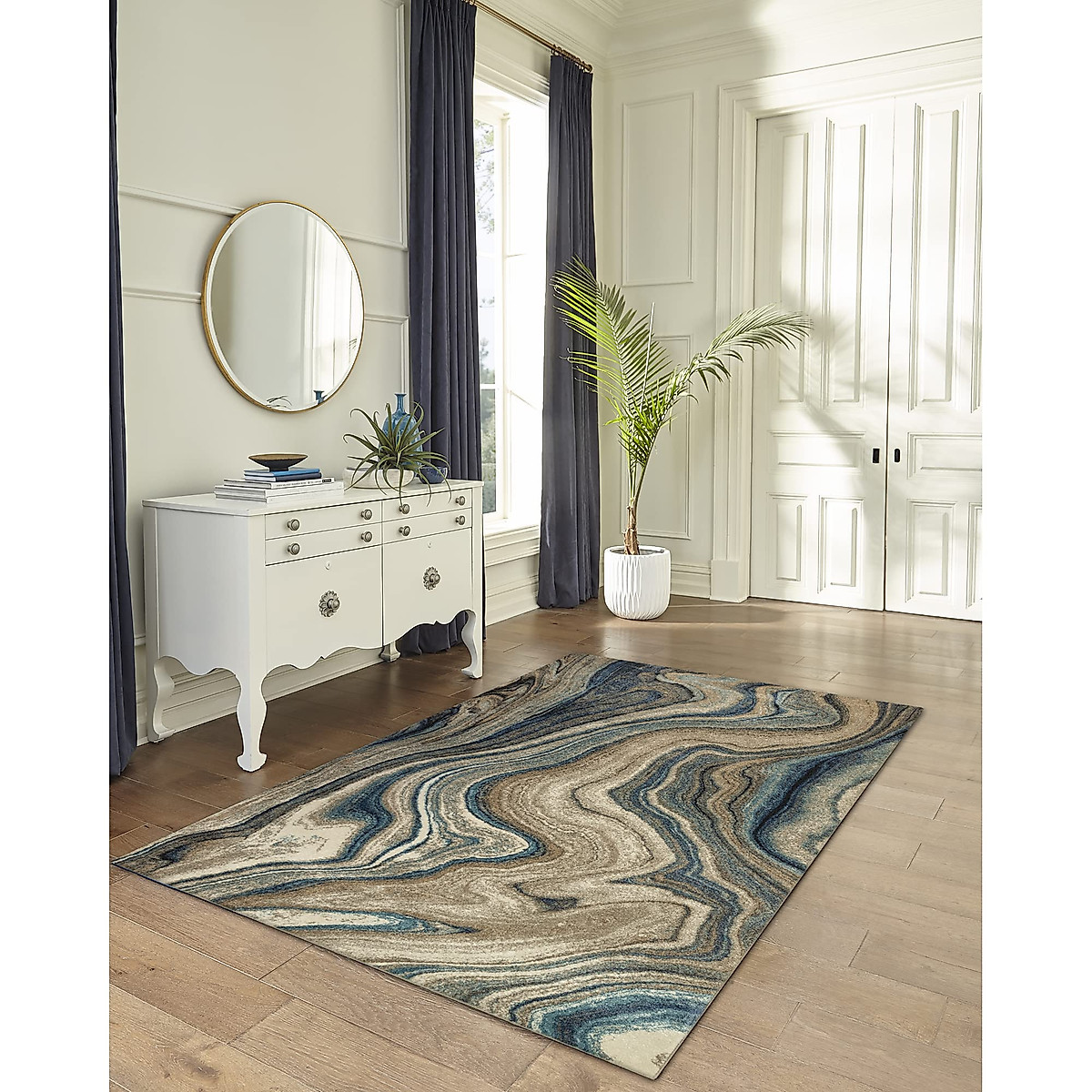 Transocean Liora Manne Ashford Agate Indoor Blue 7'10"X9'10" Rug