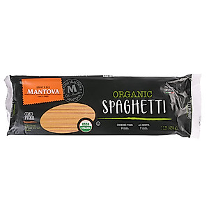 Mantova Organic Spaghetti Pasta - Non-GMO Italian Imported Pasta - 1 lb. Packs (Quantity of 6)