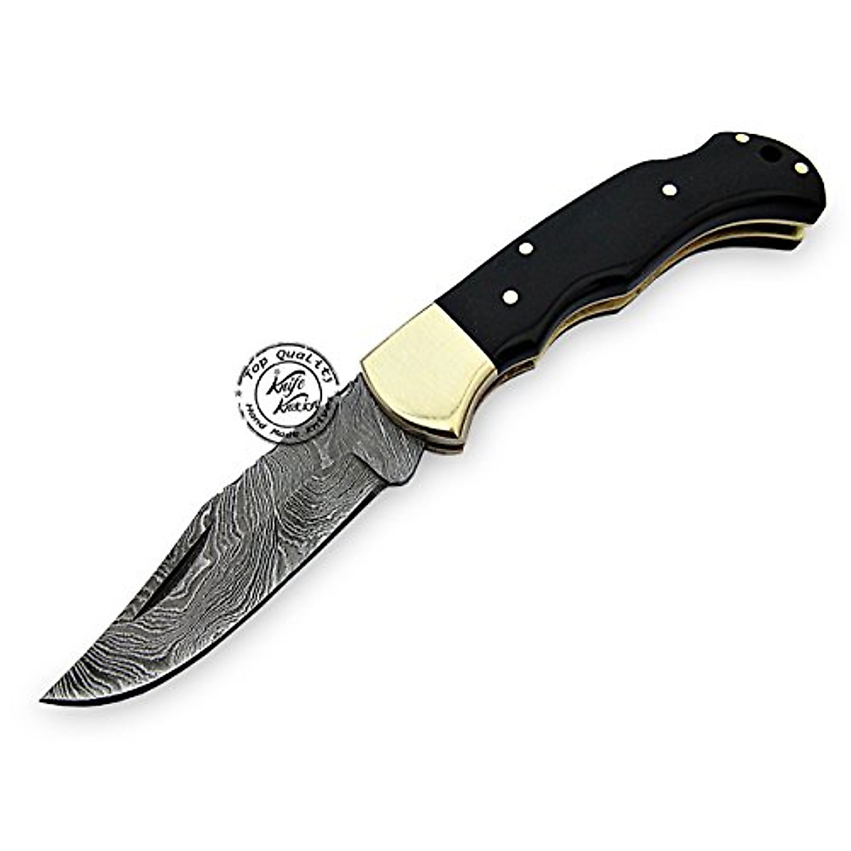 Buffalo Horn 6.5'' 100% Handmade Damascus Steel Folding Pocket Knife 100% Prime Quality