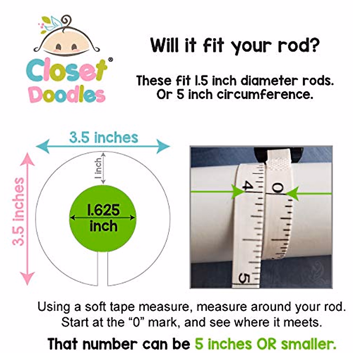 Baby Boy Nursery Closet Clothing Size Dividers or Adult Buffalo Plaid Set of 6 (1.5 Inch Rod)