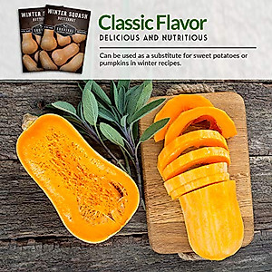 Survival Garden Seeds - Butternut Squash Seed for Planting - Packet with Instructions to Plant and Grow Winter Squash Plants in Your Home Vegetable Garden - Non-GMO Heirloom Variety - 1 Pack