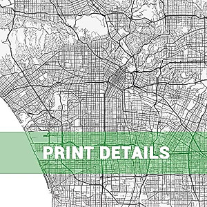 Dear Mapper Los Angeles United States View Abstract Road Modern Map Art Minimalist Painting Black and White Canvas Line Art Print Poster Art Print Poster Home Decor (Set of 3 Unframed) (12x16inch)