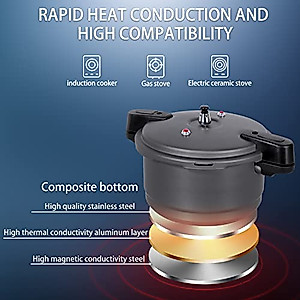 WantJoin Pressure Cooker, Pressure Canner with 8 Quart Hard Anodized, For All Cooktops,Induction Compatible Cookware with Spring Valve Safeguard Devices