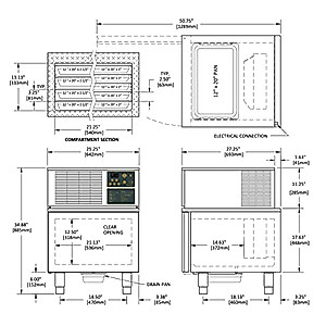 PrepRite PBF 4.0 Undercounter Blast Chiller Freezer - 4/5 Pan - R290 Refrigerant - Stainless Steel