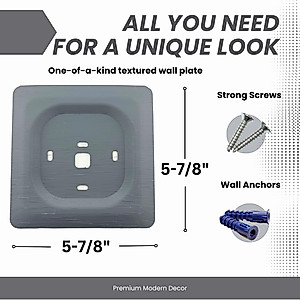 Harbor Gray Square Wall Plate for Ecobee Smart Thermostat Enhanced and Premium Cover Trim Backplate