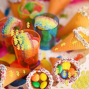 500Pcs Confetti Craft Sign, Money Sign Gold Money Sign Sequins, Glitter Gold Money Sign, Table Scatters Throwing Confetti for Casino Wedding Party Baby Bridal Shower Decorations Golden