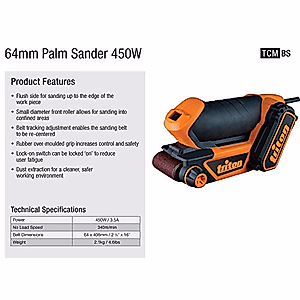 Triton TCMBS Palm Sander, Orange