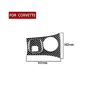 Carbon Fiber Black Panel Frame Decal Cover Trim Compatible with Chevrolet Corvette C5 1998-2004 LHD (Classic, Engine Start Ignition Panel)