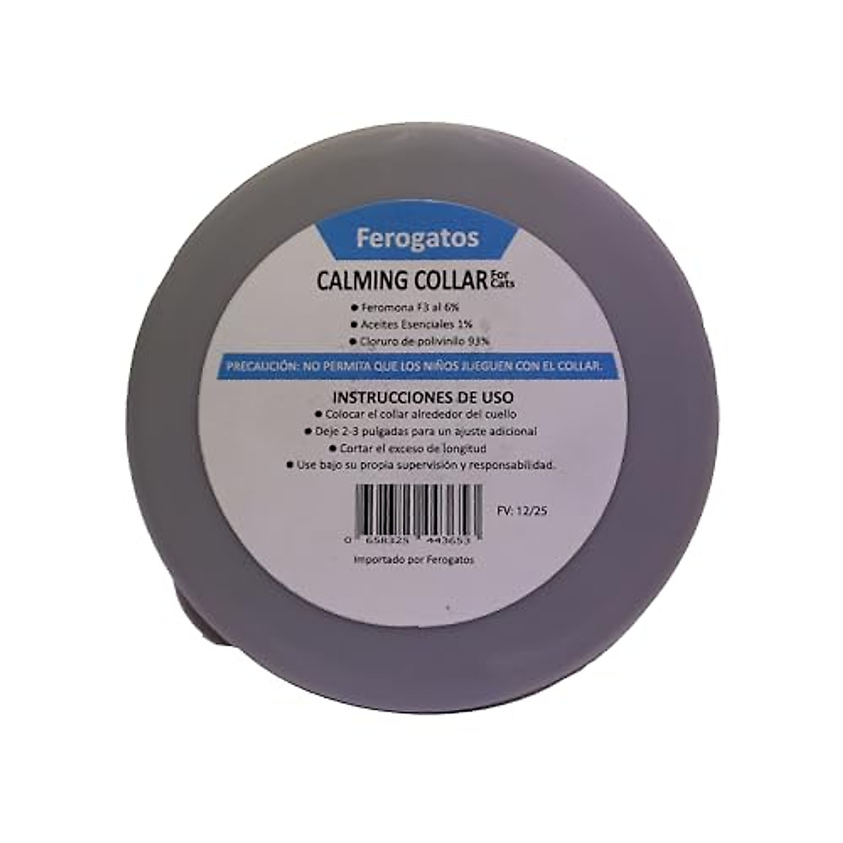 Adjustable Collar with Powerfull pheromones for Cats, relieves Anxiety, Brings Calm and Reduces Stress in Your pet for 30 Days, 1 Unit FEROGATOS