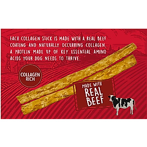 Rewardables | Healthy Chewers | Natural Collagen and Beef Sticks for Dogs | 100 Count | High Protein and Limited Ingredient Dog Chews