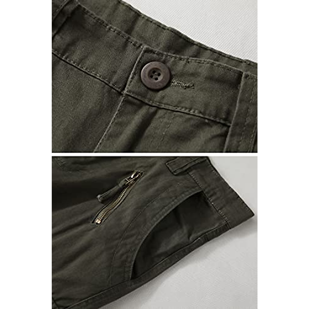 AKARMY Wild Cargo Pants, Casual Work Pants, Military Army Camo Combat Hiking Pants with 8 Pockets(No Belt) 3357 Gray Green 34