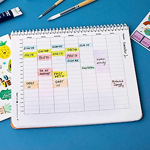 Class Tracker Ultimate College Planner - Undated Daily, Monthly, and Weekly Planner for Students (Black & Cream)