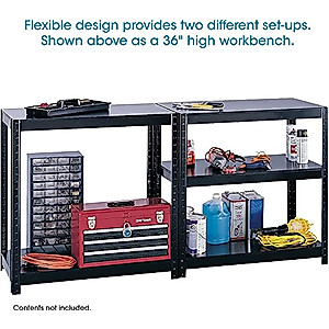 Safco 5246Bl Boltless Steel Shelving Five-Shelf 48W X 18D X 72H Black