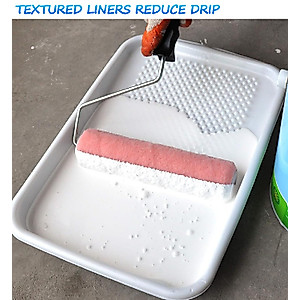 Great Andrew 9-Inch Paint Tray Liner, 21 PCS Plastic Paint Roller Tray Liner Set, Disposable Paint Pan Liners for Painting Projects, Painting Walls, Floors, Home Improvement, DIY Projects