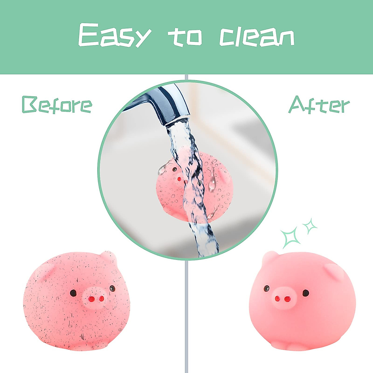 24 PCS Squishy Toys Mochi Party Favor for Kids Gift Prizes for Kids Classroom Desk Pets Birthday Easter Christmas Goodie Bag Random Animal