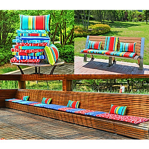 Bench seat cushion47 x17 Waterproof Garden Patio Outdoor Bench Cushions,Patio Bench/Settee Cushion/Swing Pads/Rocking Chair Cushion Thickened Sponge Filling Outdoor Chair Cushion for Patio Furniture…