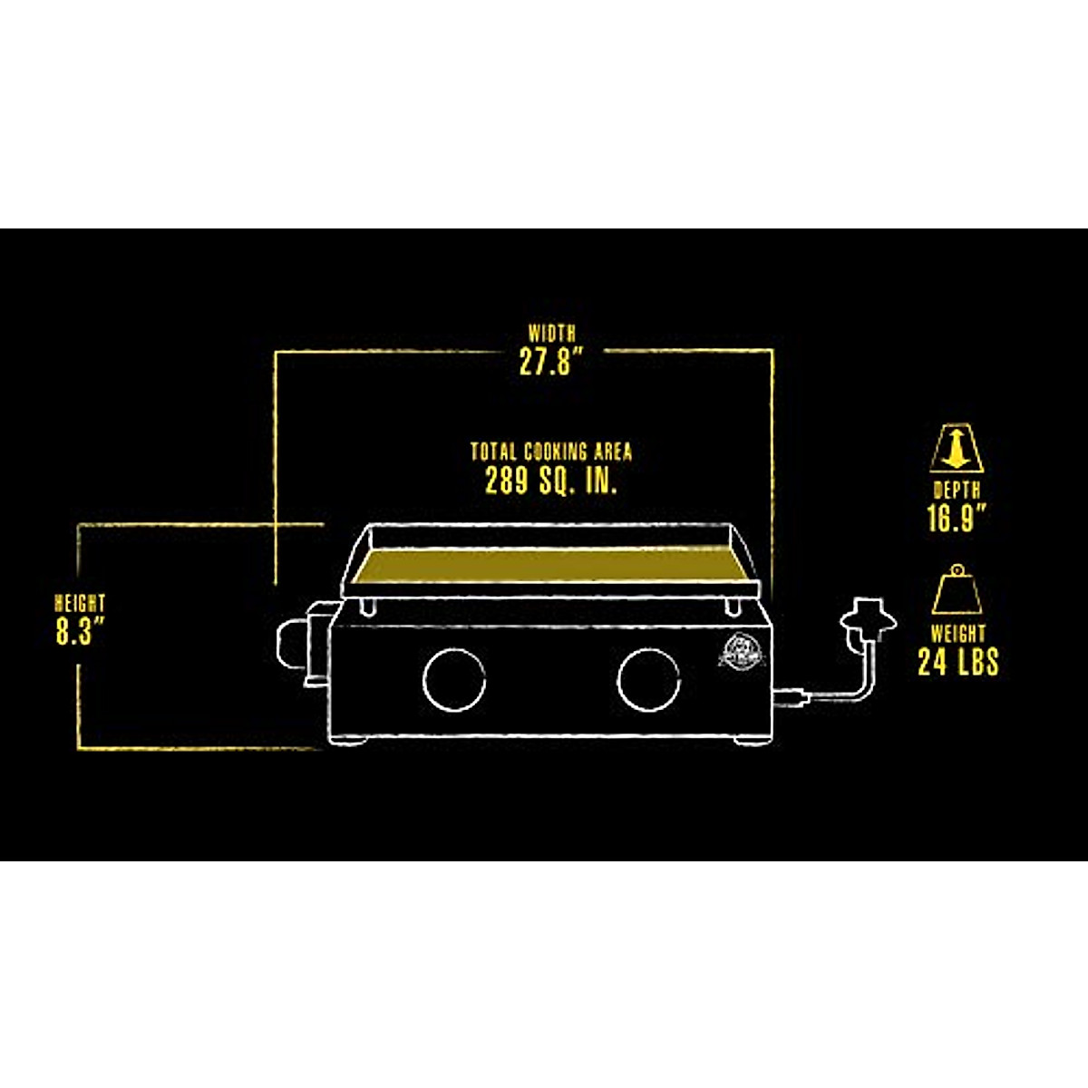 PIT BOSS PB336GS Two Burner Portable Flat Top Griddle - Cover Included