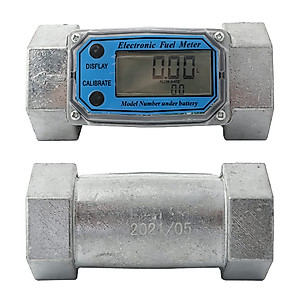 hokojix 10-100gpm 38-380L/Min Liquid ater for Flow Meter Portable Electronic Digital Flowmeter Oil Flowmeter for