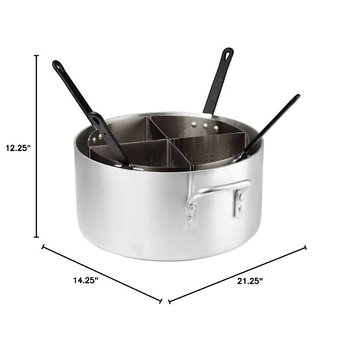 Winware 20 Qt Aluminum Pasta Cooker, Commercial Grade