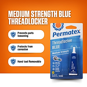 Permatex 24200 Medium Strength Threadlocker Blue, 6 ml