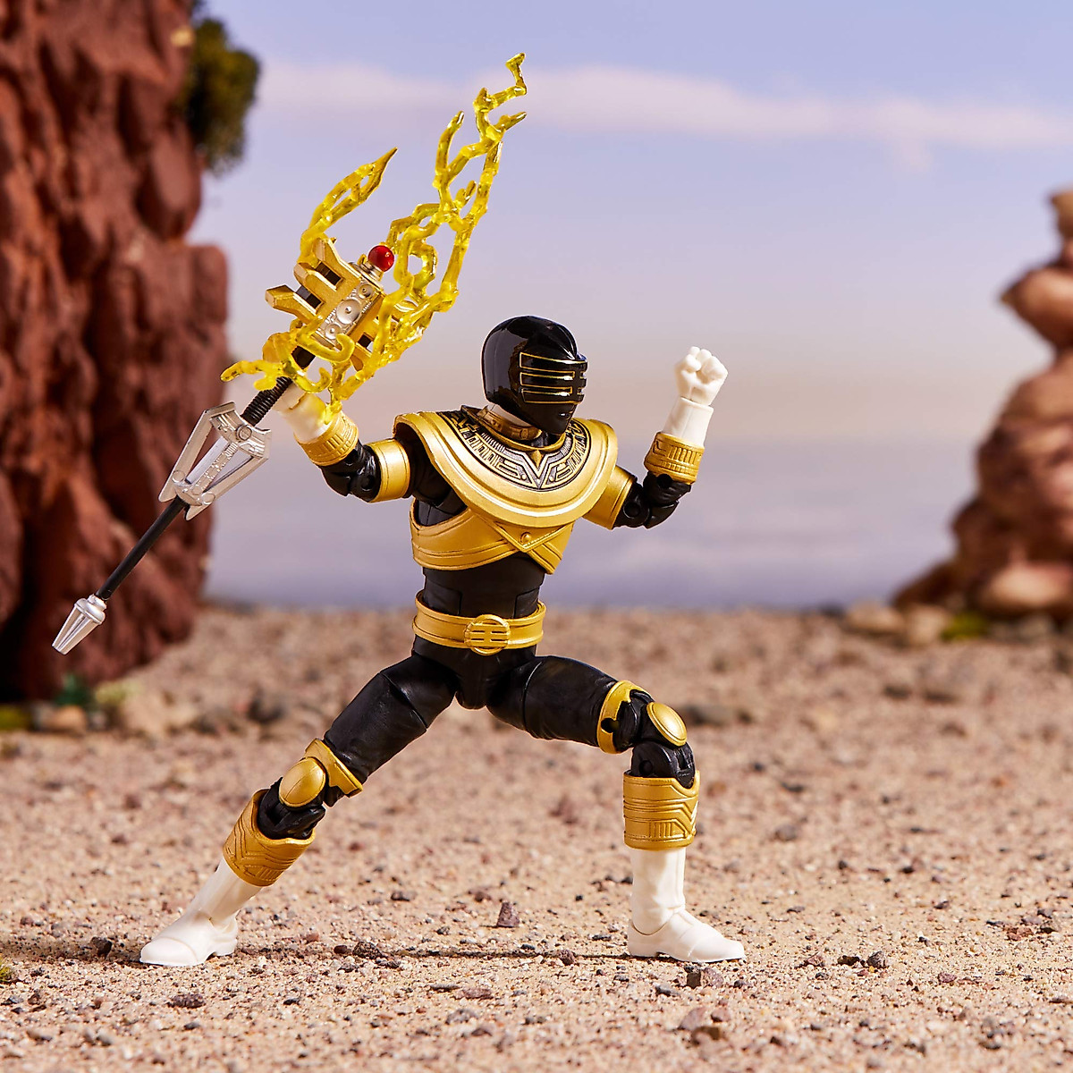 Power Rangers Lightning Collection Zeo Gold Ranger 6-Inch Premium Collectible Action Figure Toy with Accessories